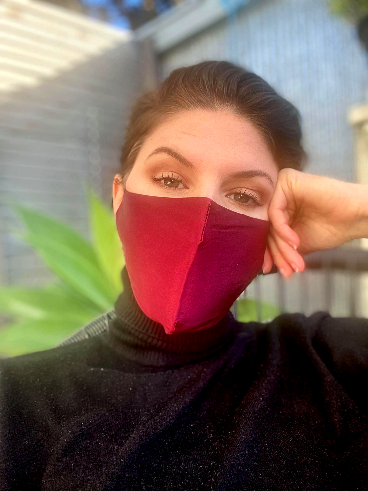 Dark Grey Face Mask – Three layer with filter pocket – Indigo Silks